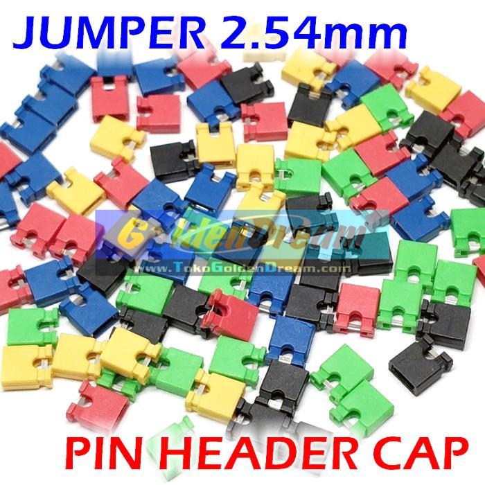 Jual Jumper 2.54mm Cap Pin Header Short Connector 2.54mm Selector Tutup ...
