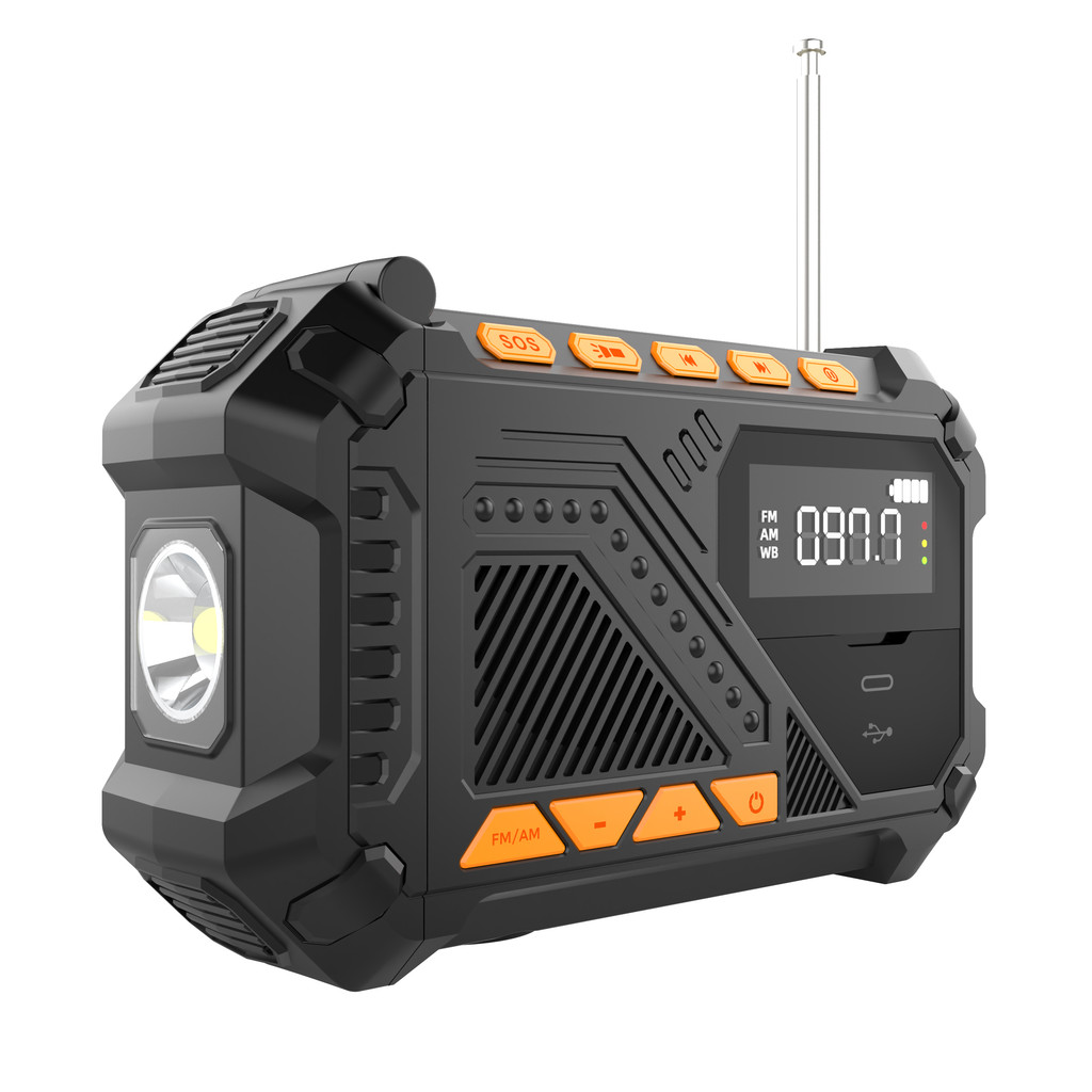 Jual Multifunctional AMFMNOAA Portable Weather Rao Emergency Hand Crank ...