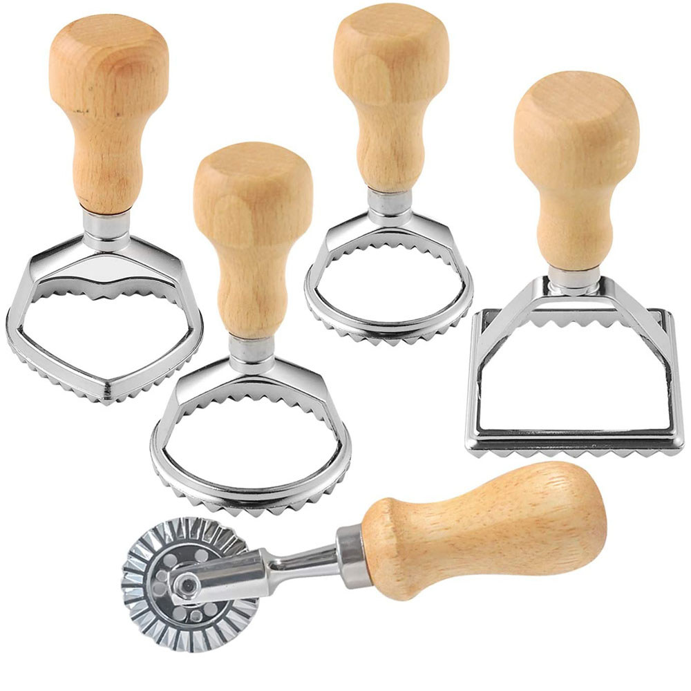 Jual Ravioli Stamp Maker Cutter Pastry Roller Rolling Wheel Pasta Mold ...