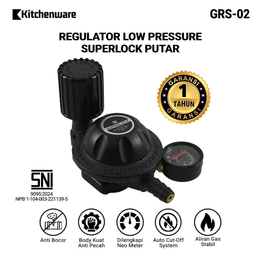 Jual Kitchenware Regulator Meter Superlock Putar (GRS-02) Regulator Gas ...