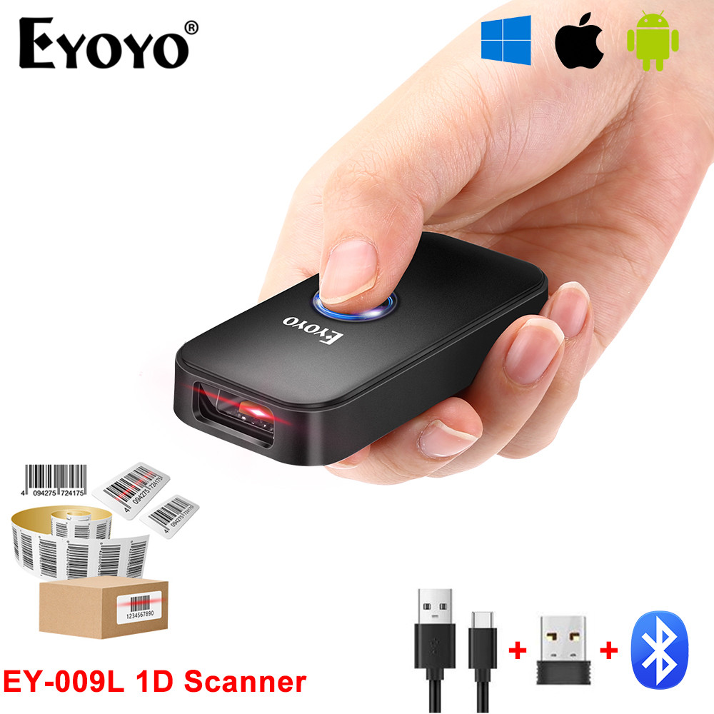 Jual Eyoyo Bluetooth UPC/EAN/Codabar Code Reader EY-009L Mini 1D Laser ...