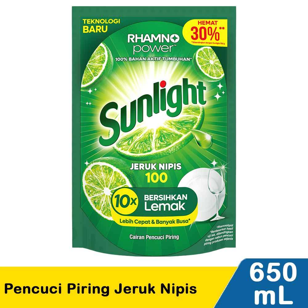 Jual SUNLIGHT PENCUCI PIRING NEW REF LIME 700/650mL | Shopee Indonesia