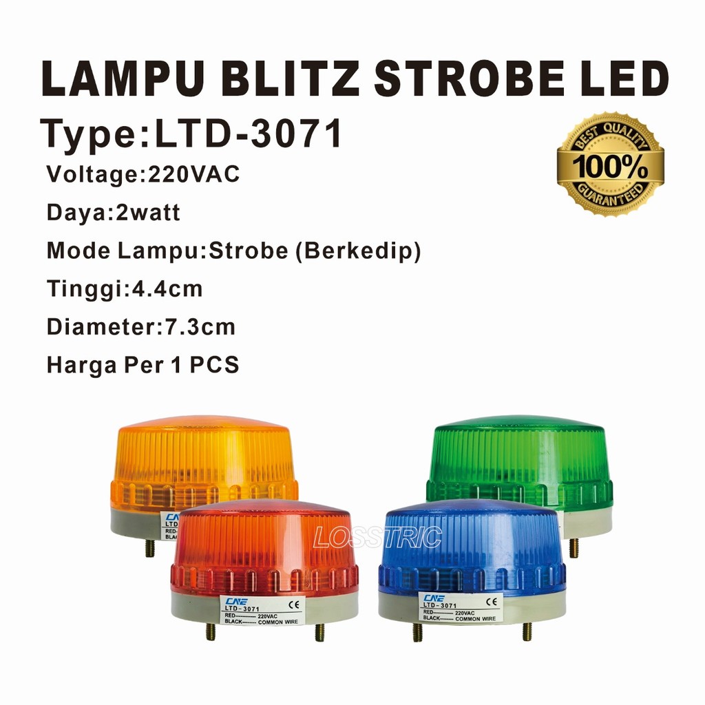 Jual LAMPU BLITZ LED STROBE LIGHT FLASH LAMP KEDAP-KEDIP OVAL LTD-3071 ...