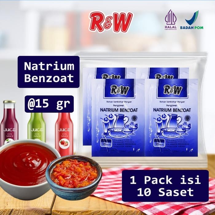 Jual Natrium Benzoat Pengawet Makanan Minuman Rajawali R&W 15 g RW 1 ...