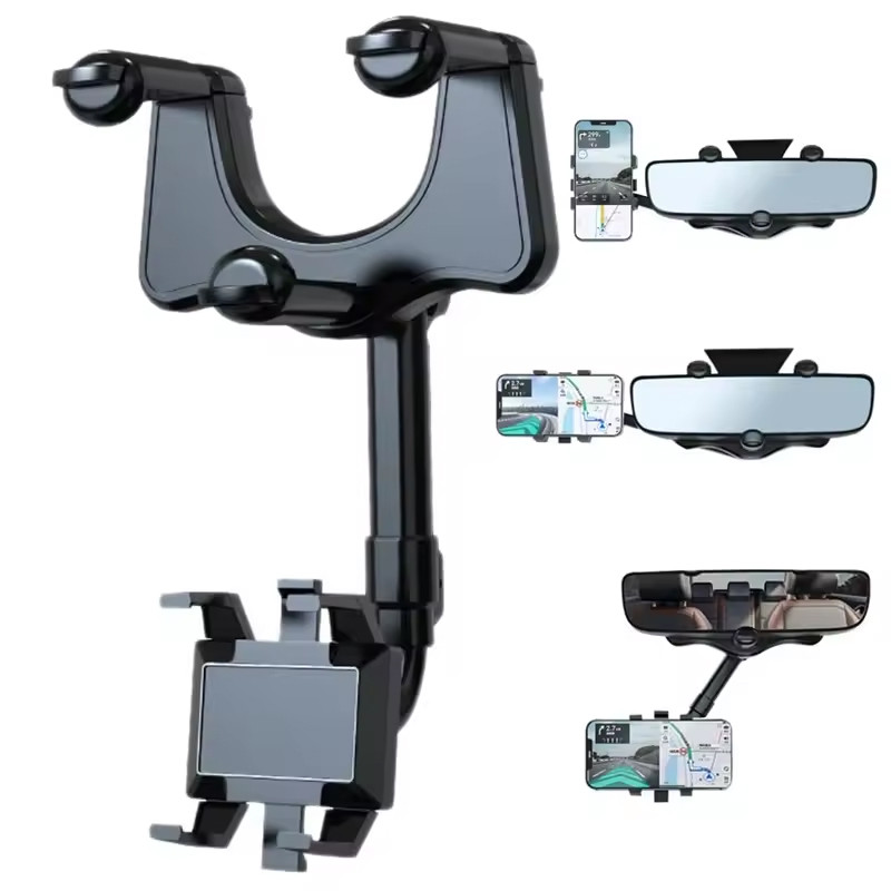 Jual Holder Mobil Handphone Fleksible Jepit Kaca Spion 360 Derajat Car ...