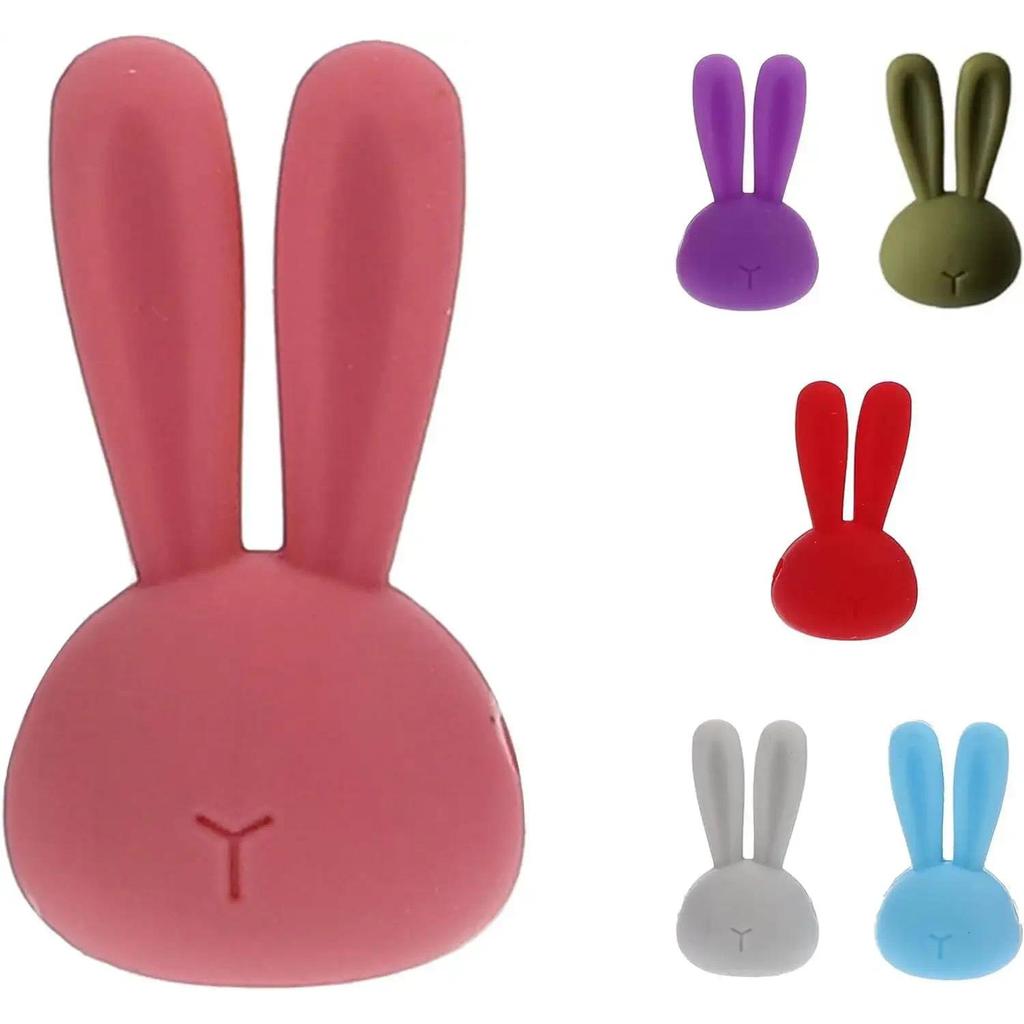Jual 6Pcs Rabbit Wine Charms Bunny Ears Drink Markers Silicone Wine ...