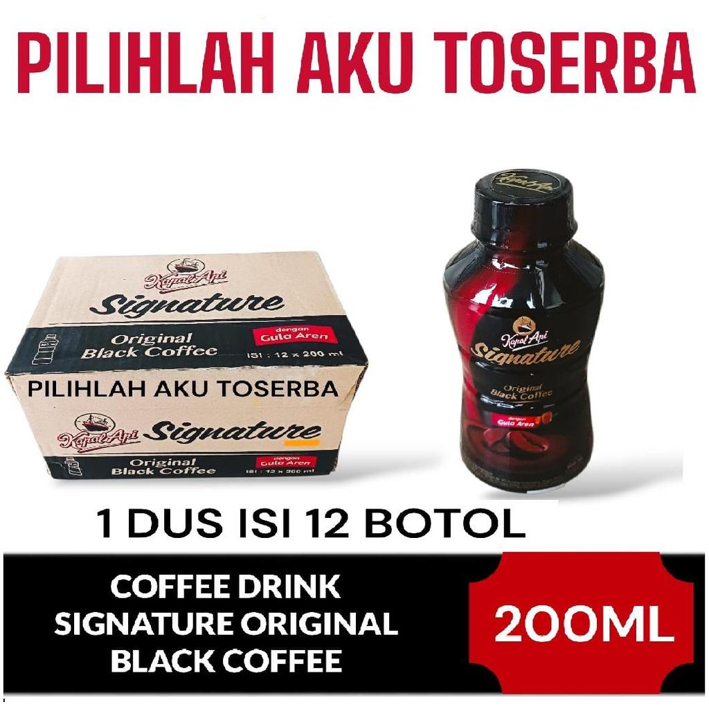 Jual Kopi Kapal Api ( Coffee Drink ) Signature Original Black Kemasan ...
