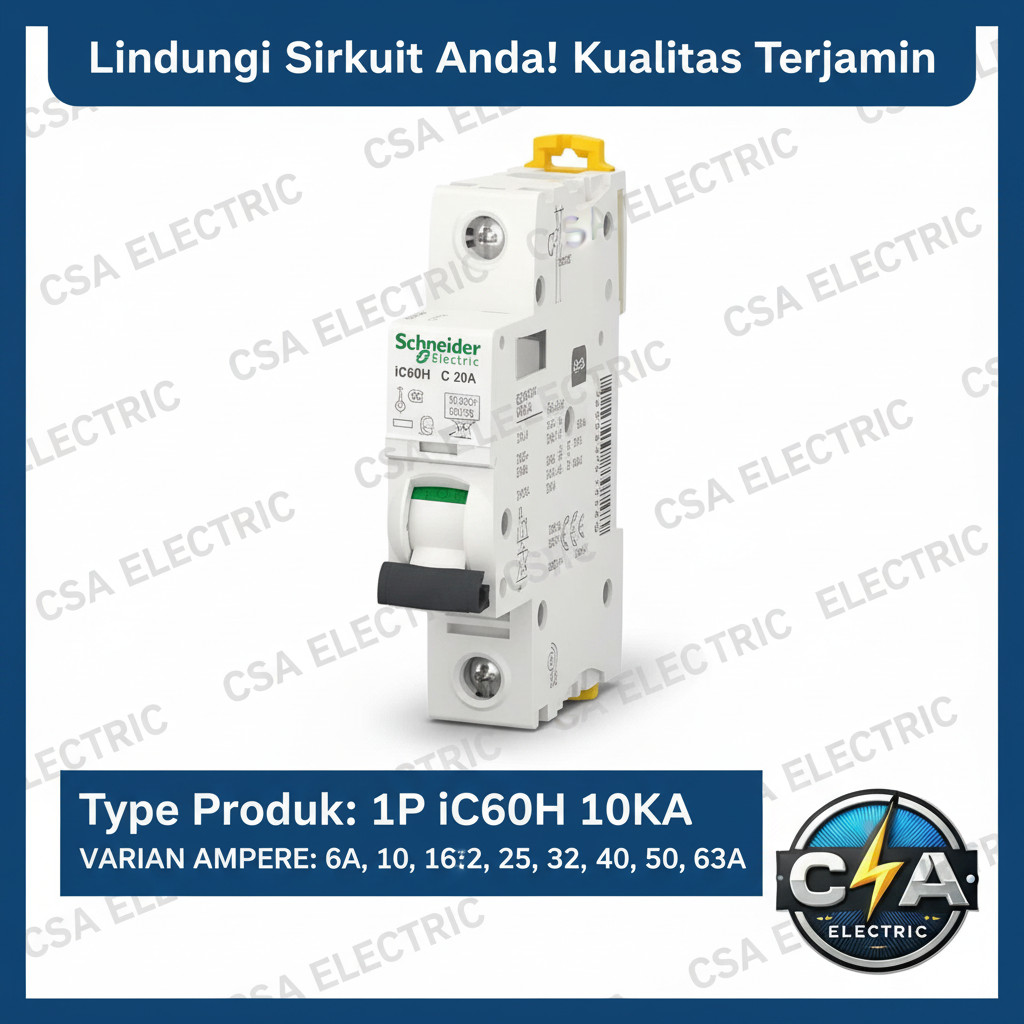 Jual VARIAN MCB SCHNEIDER ACTI9 iC60H 1P 1A/2A/4A/6A/10A/16A/20A/25A ...