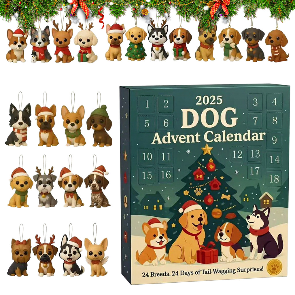 Jual Dog Advent Calendar 2025 24 Days Christmas Countdown Calendar ...