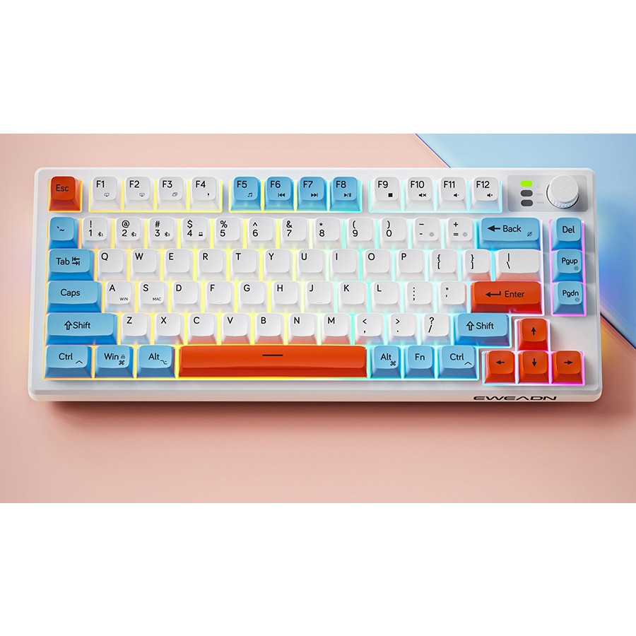 Jual EWEADN V75 Wireless Keyboard, 75% Small Rechargeable Wireless ...