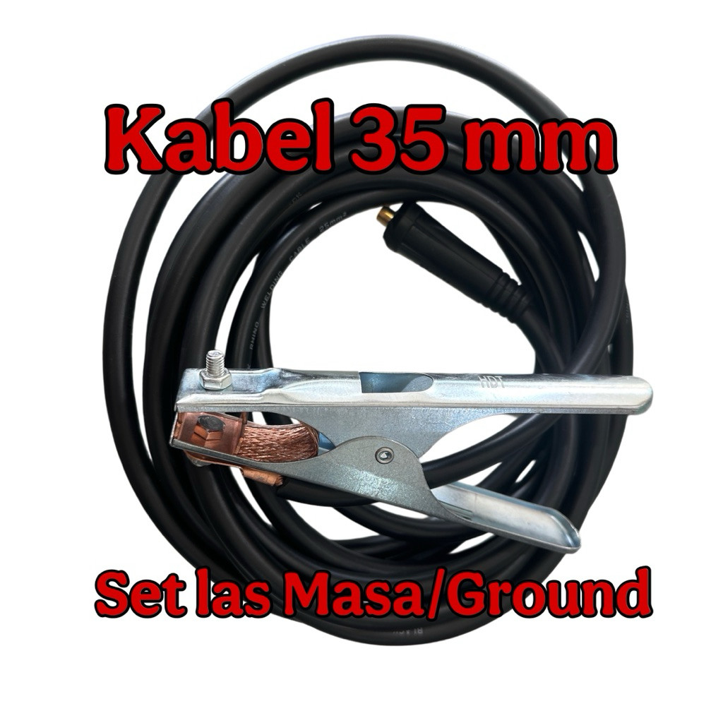 Jual Kabel las masa 5 meter 35 mm Rhino kabel las set ground 35mm ...