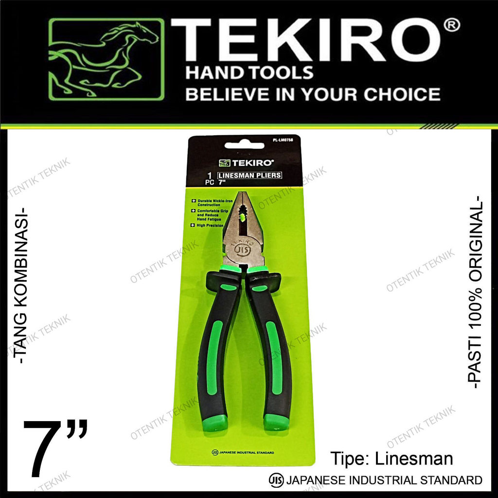 Jual TEKIRO TANG KOMBINASI 7" - TEKIRO LINESMAN PLIERS 7 INCHI ...
