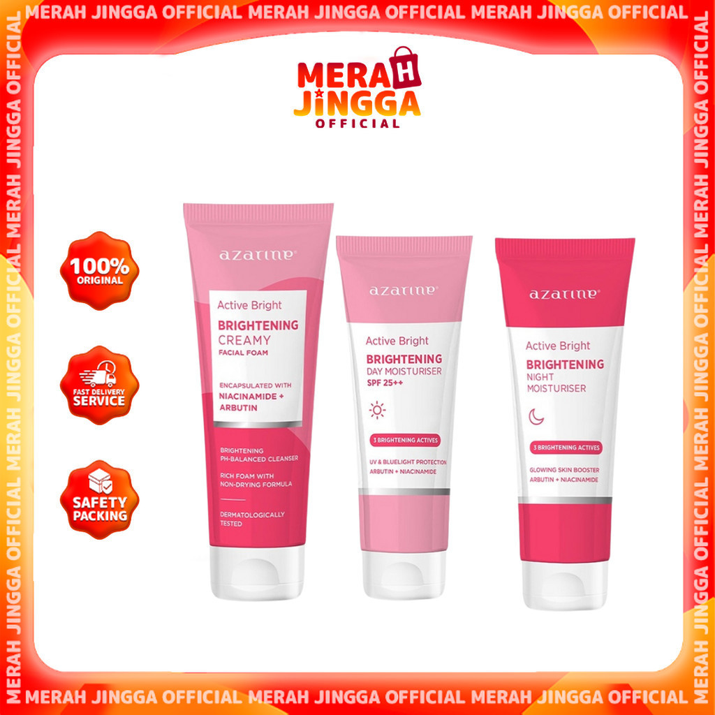 Jual Azarine Active Bright SERIES - Day & Night Moisturizer Facial Foam ...