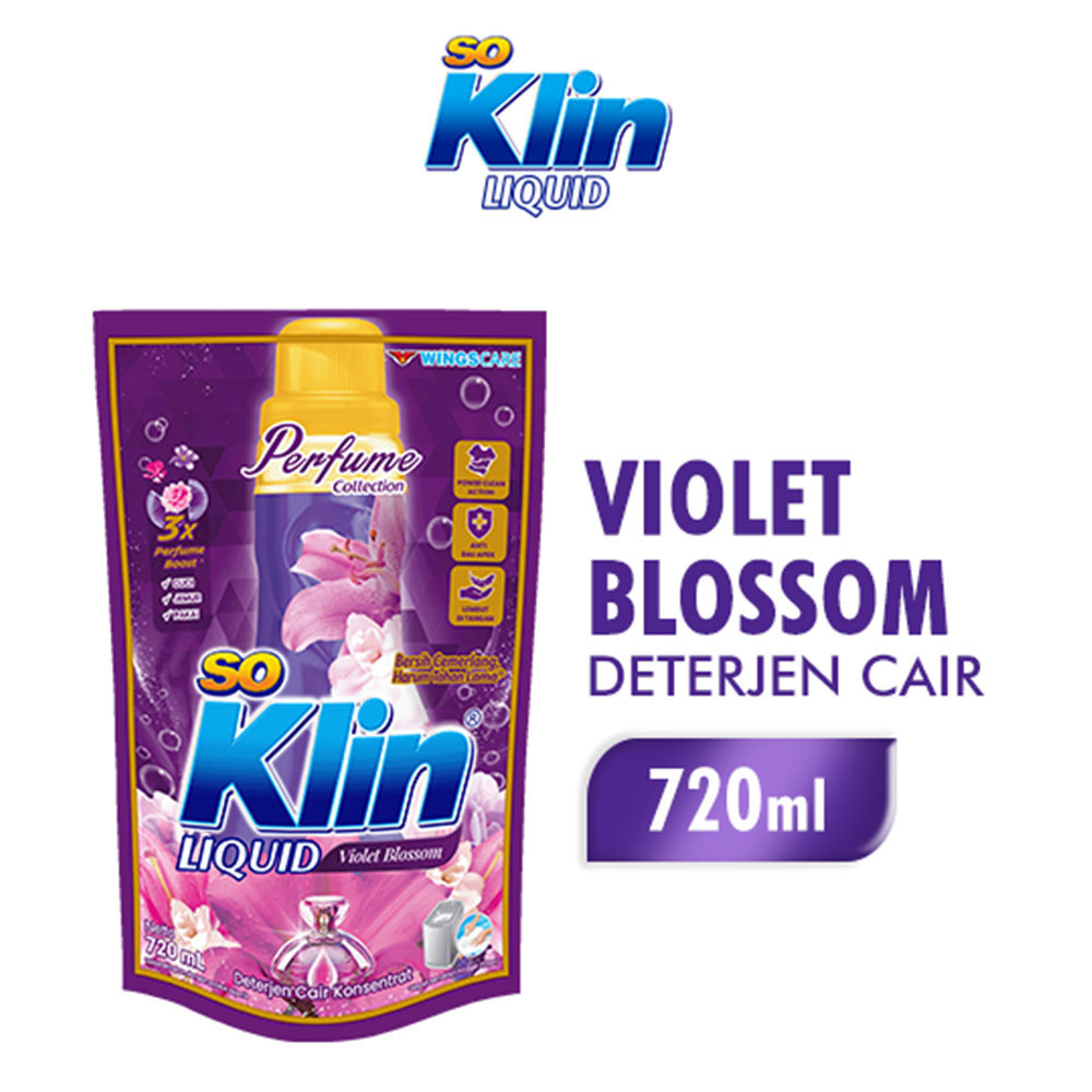 Jual SO KLIN DETERGENT CAIR VIOLET BLOSSOM 720/700mL | Shopee Indonesia