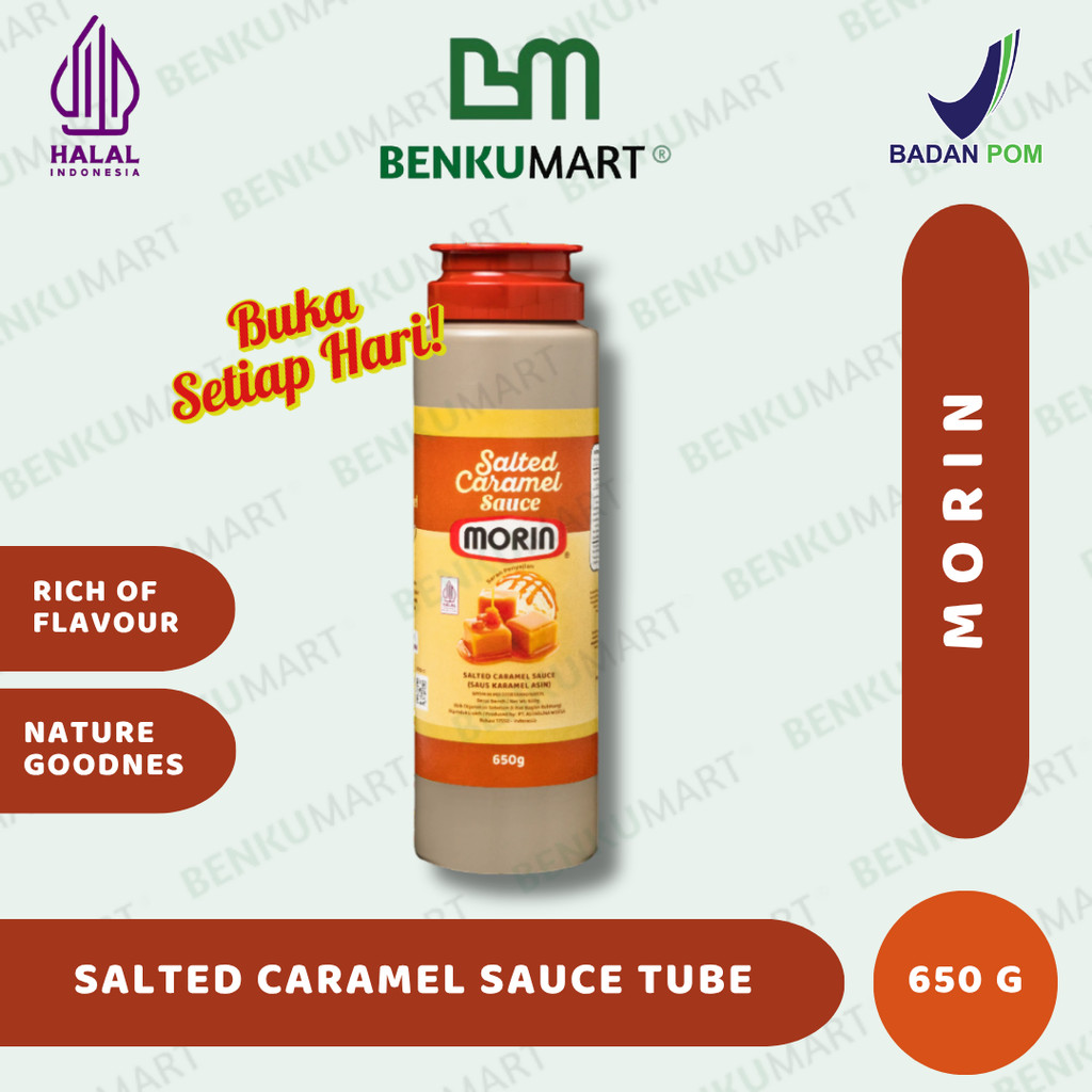 Jual Morin Salted Caramel Sauce Tube (650 gr) | Saus Salted Karamel 650 ...
