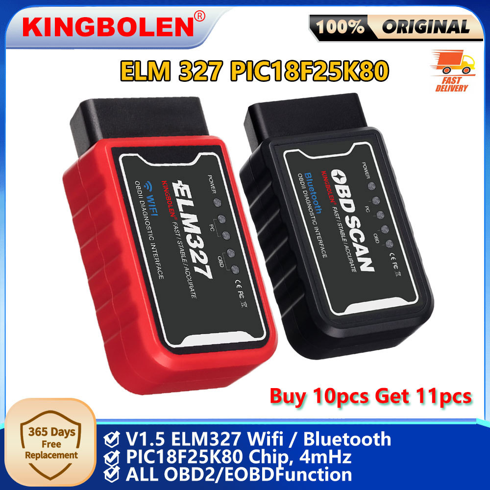 Jual ELM327 V1.5 OBD2 Scanner WiFi BT PIC18F25K80 ip Mofied For Scan HS ...