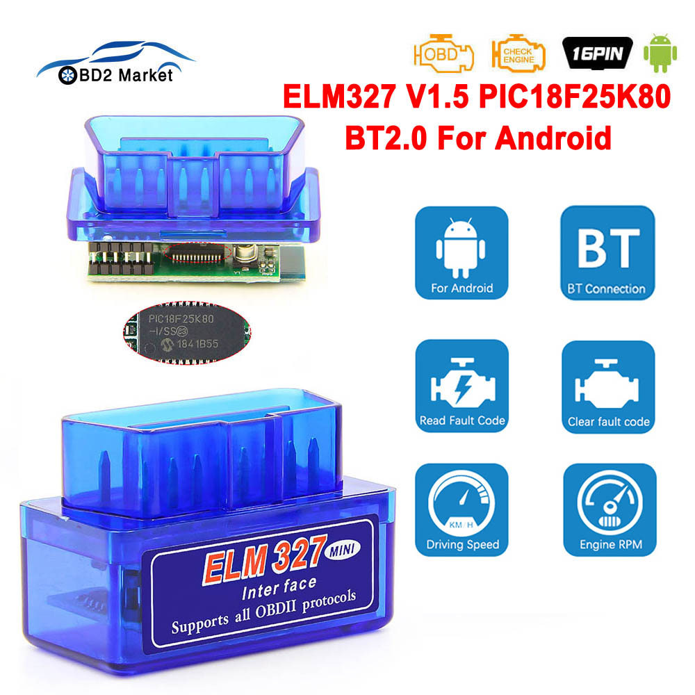 Jual elm327 V1.5 obd2 scanner for car 2PCB PIC18F25K80 V 1.5 OBD2 ...