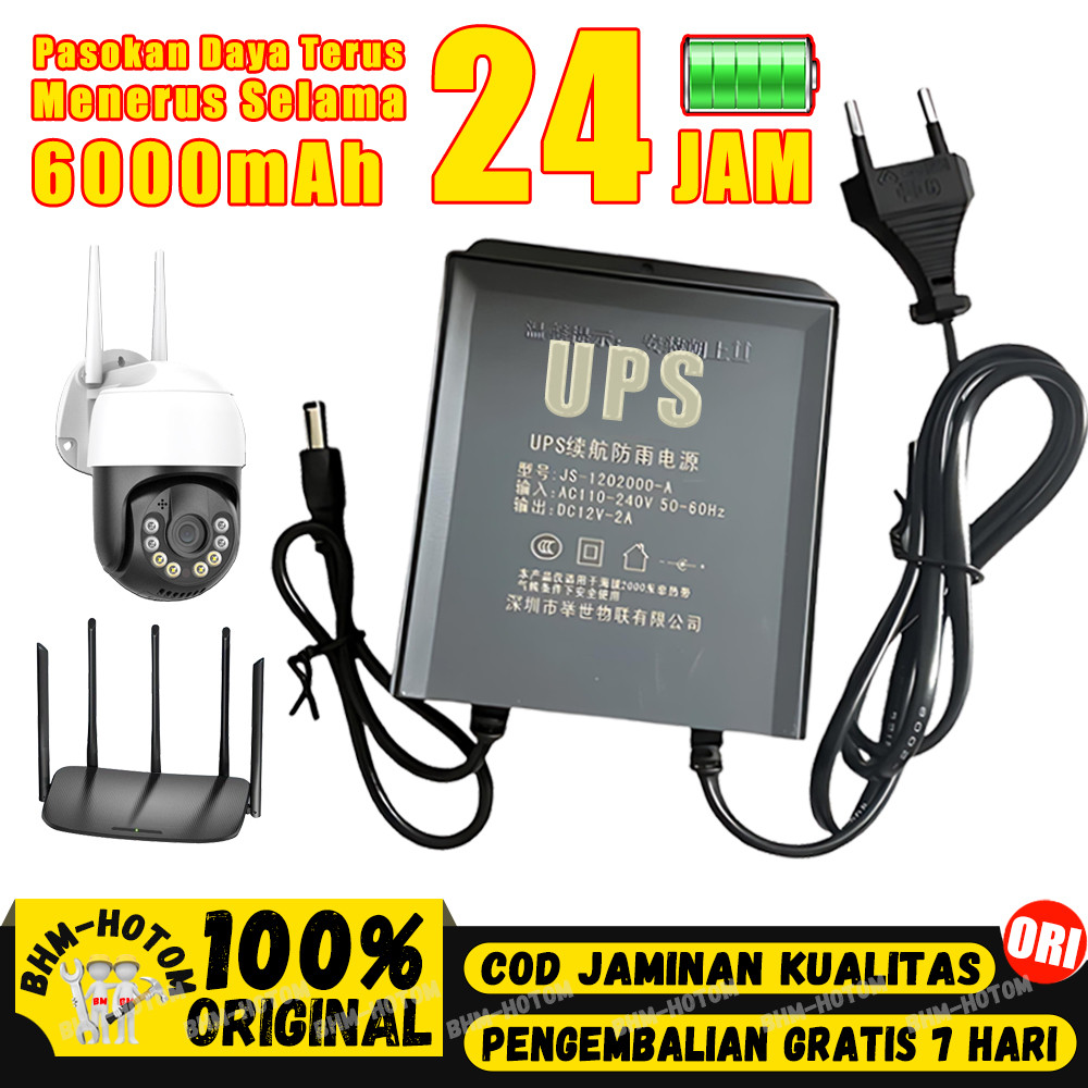 Jual UPS Cadangan Baterai 12V 6000MAH Untuk Wifi CCTV Security ...