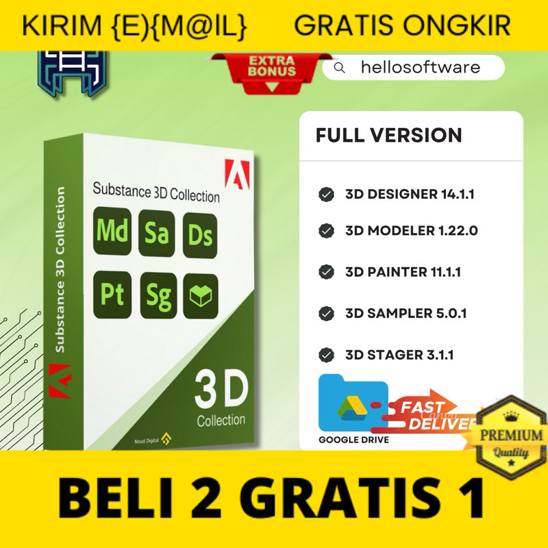 Jual Substance 3D - Designer/Modeler/Painter/Sampler/Stager Full ...