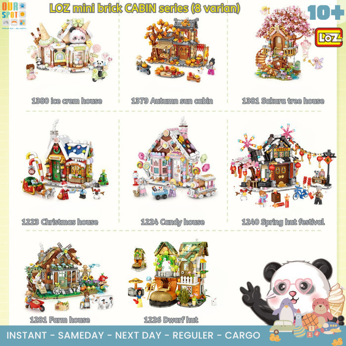 Jual SETIALARIS STORE LOZ mini brick Cabin series 8 varian - 1223 ...