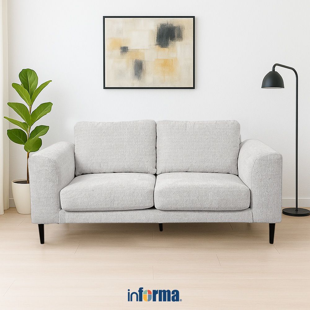Jual Informa Ashley Cavelia Sofa Fabric 3 Seater - Putih | Shopee Indonesia