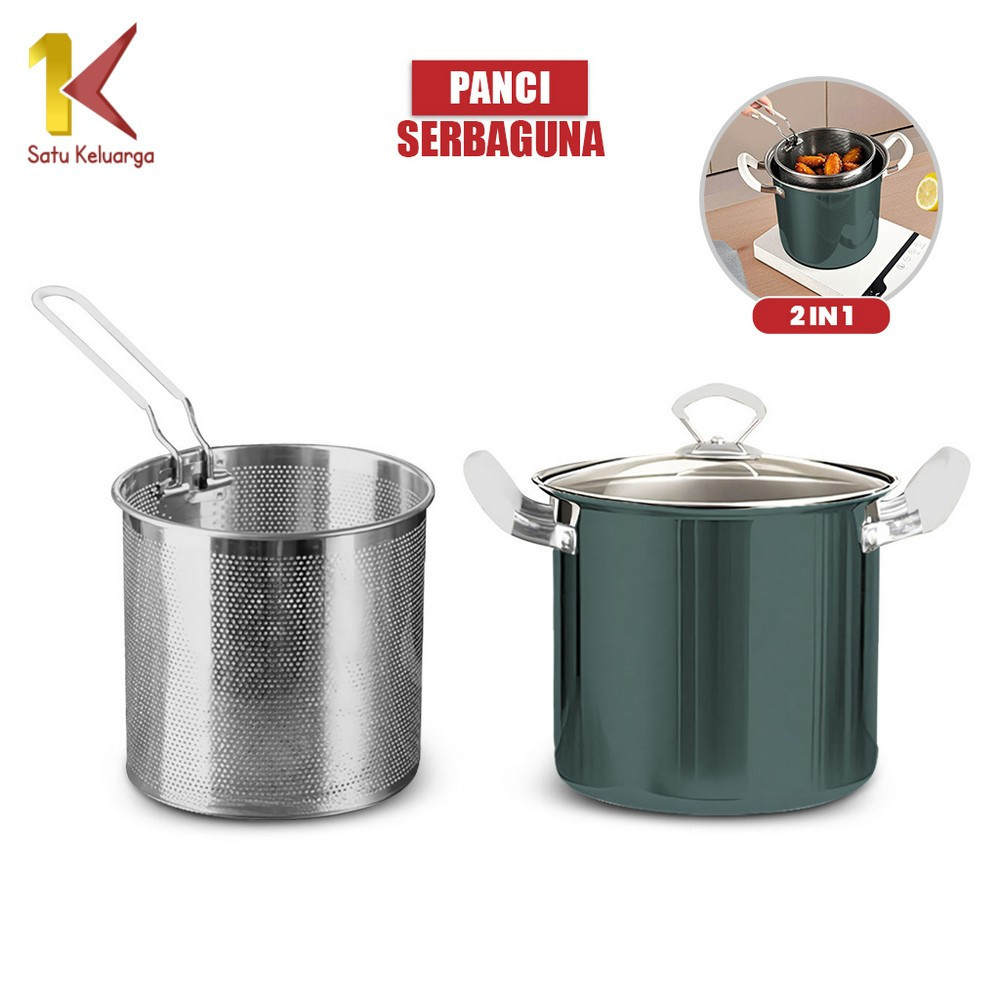 Jual Satu Keluarga Panci 2IN1 Deep Fryer Stainless Steel C1317 Set ...