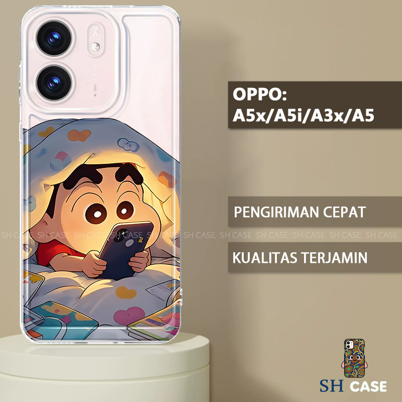 Jual Shin Chan Fancy Aesthetic Case Hp OPPO A5i A3X A5 2025 Girl Ular ...