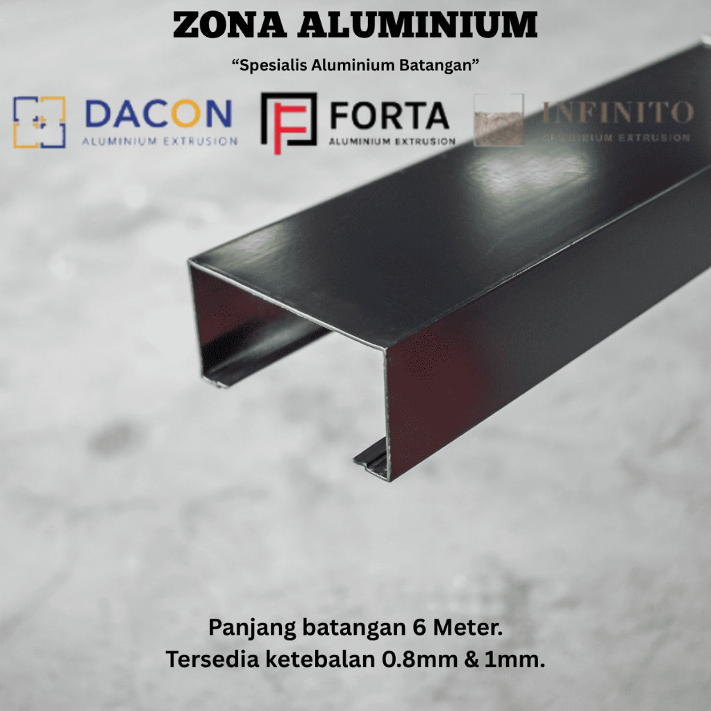 Jual DACON FORTA INFINITO Aluminium Batangan 0560 Kusen Polos 4 Inch ...