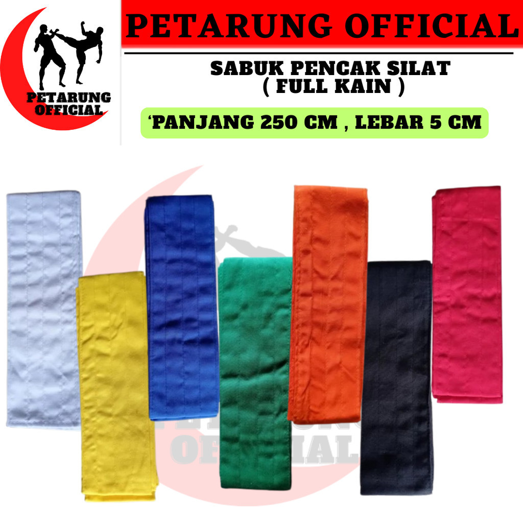 Jual Sabuk Silat 5 cm polos full kain / Sabuk Perguruan / Sabuk ...