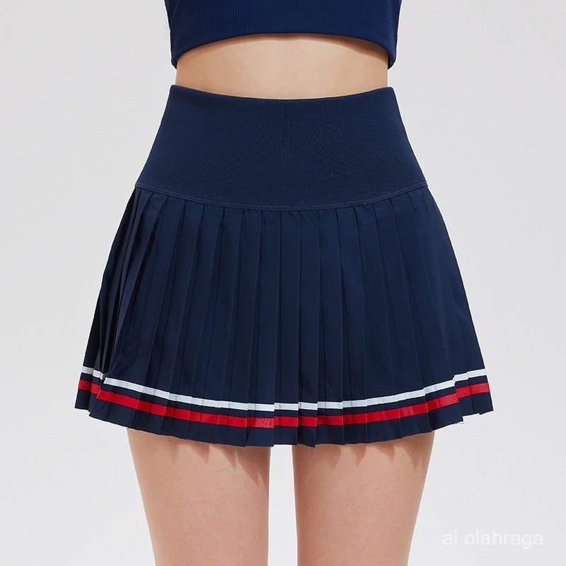 Jual Rok Olahraga Wanita Pinggang Tinggi, Model Baru, Lipit Cantik ...