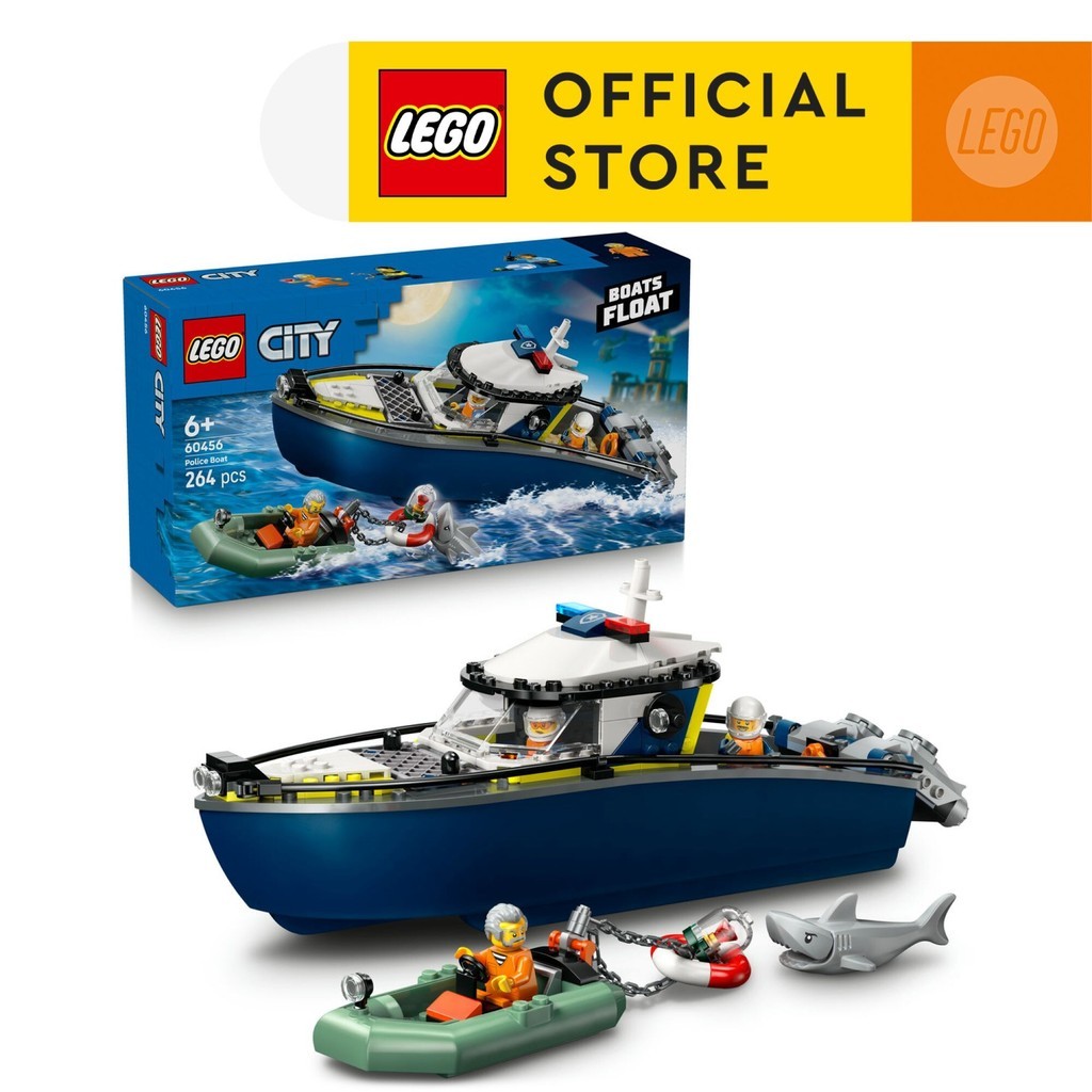 Jual LEGO City 60456 Police Boat Chase (264 Pieces) Balok Mainan Anak ...
