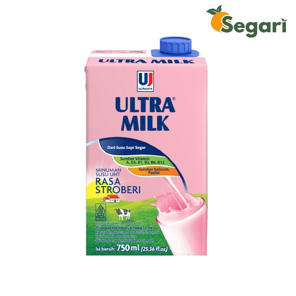 Jual Ultra Milk Susu UHT Strawberry 750 ml | Shopee Indonesia