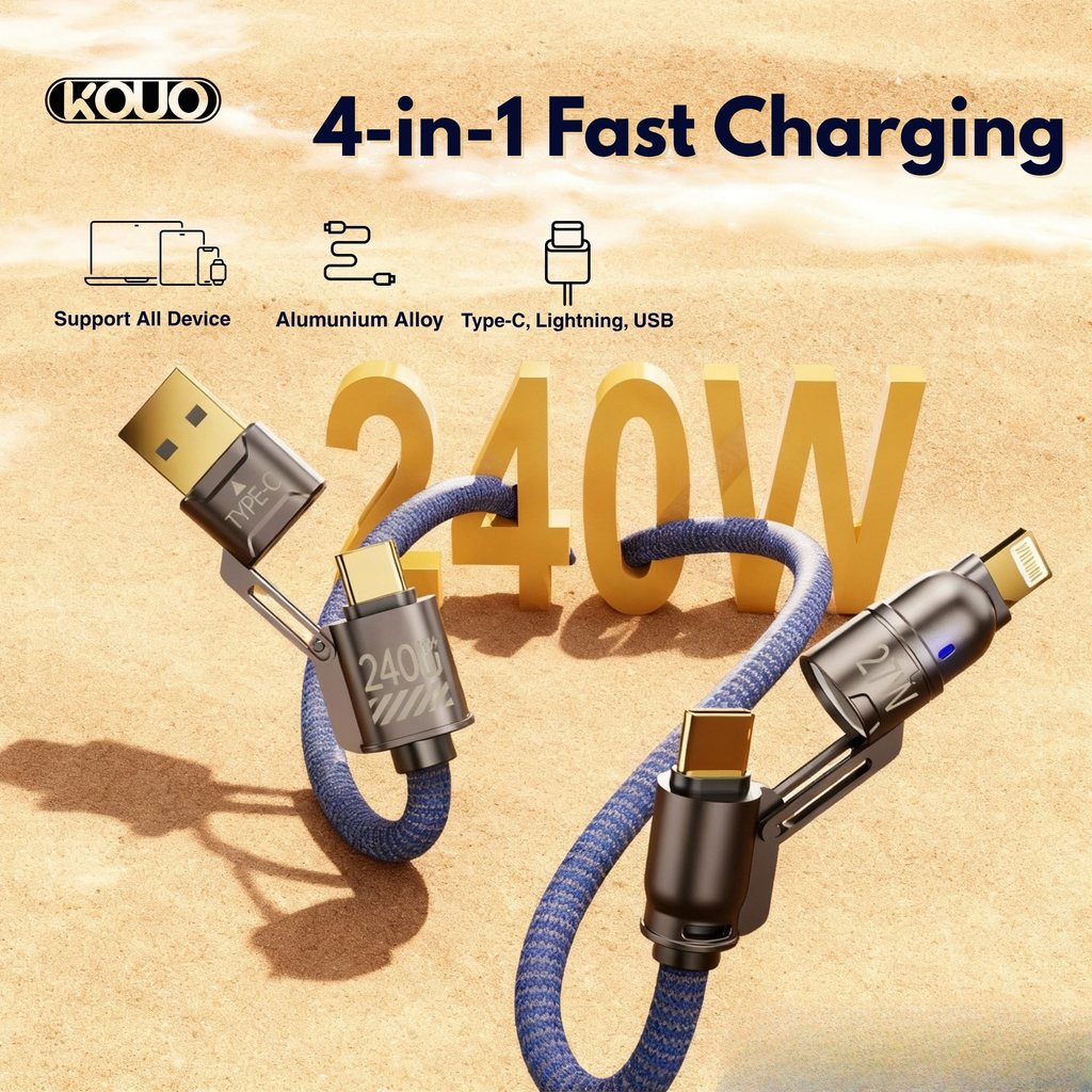Jual KOUO Kabel Data 4-in-1 Untuk Semua Perangkat HP, Tablet, Laptop ...