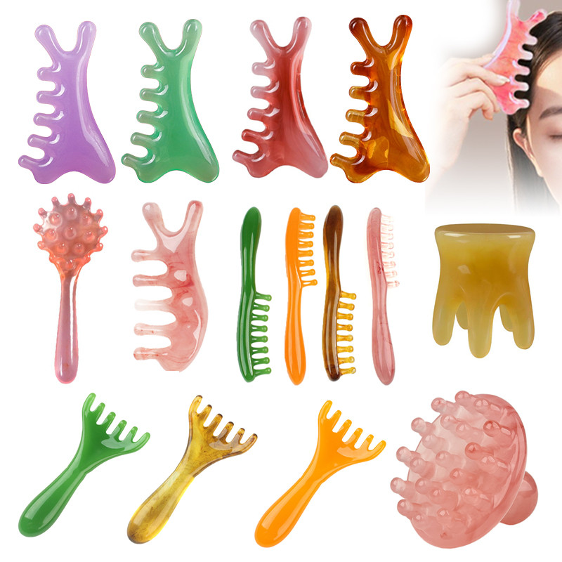 Jual Face Lifting Guasha Resin Scraping Massage Facial Scraper Tool ...