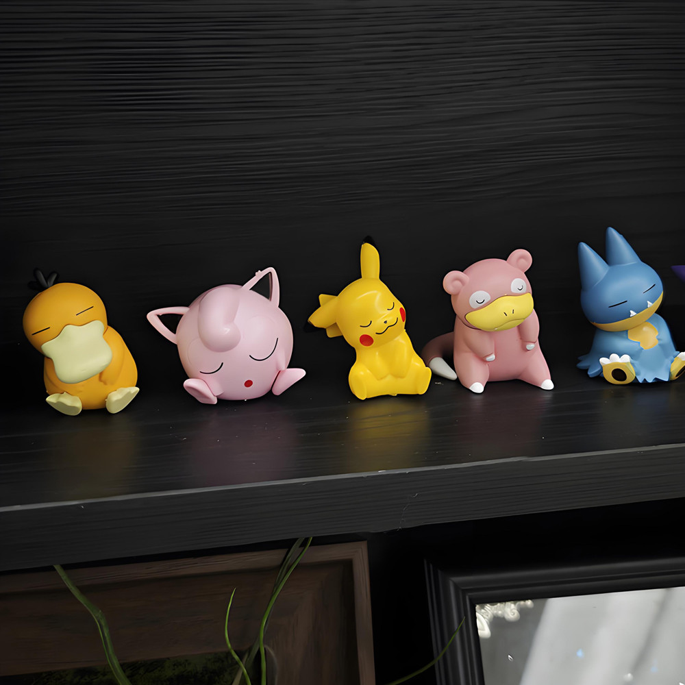 Jual 6pcs/set Pokemon Pikachu Anime Toys Dolls Psyduck Gengar ...