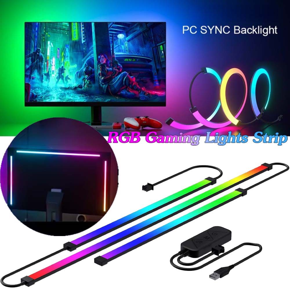 Jual USB RGB Gaming Lights Sync Strip Ambient Lighting PC Display ...