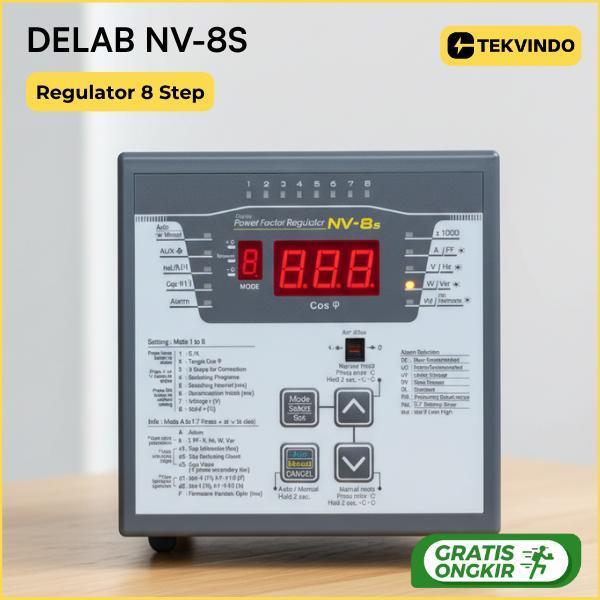 Jual Power Factor Regulator DELAB NV-8S 8 Step Automatic Cos Phi ...