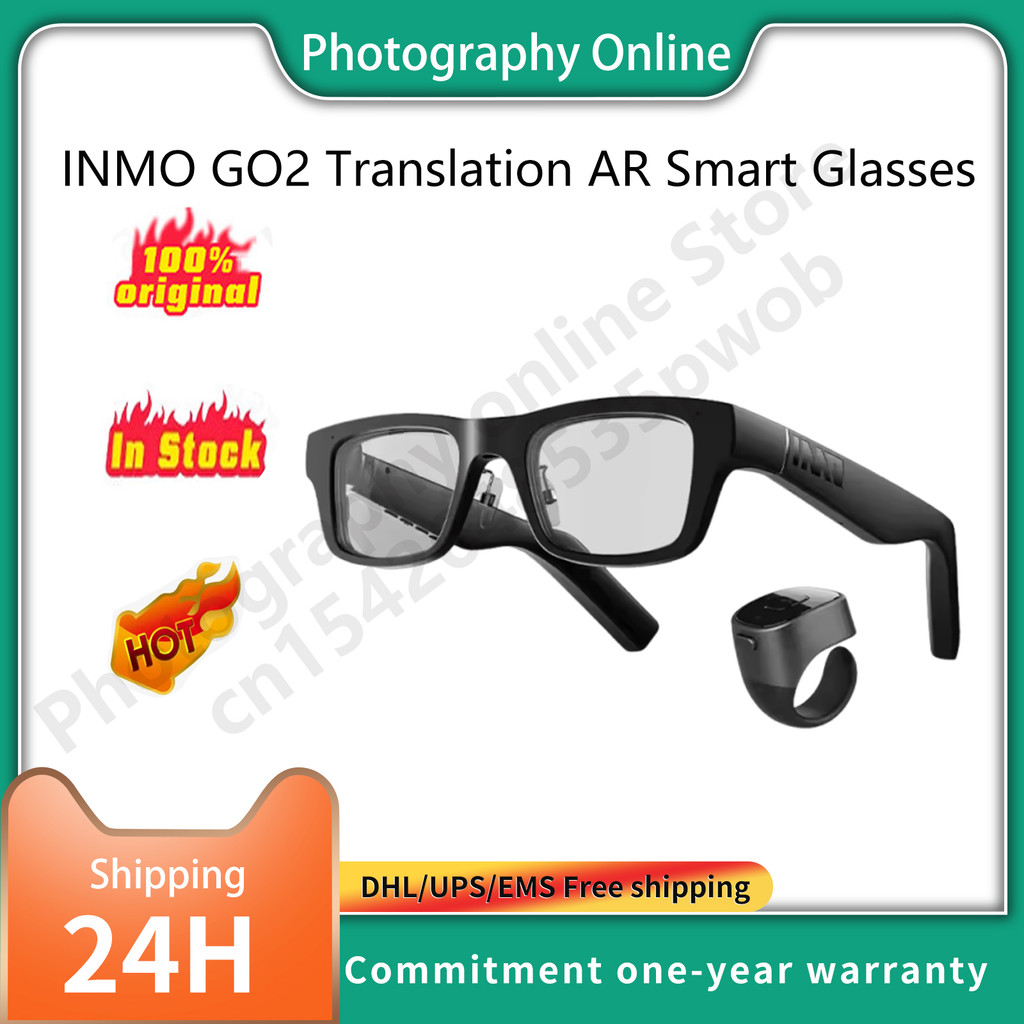 Jual INMO GO2 Translation AR Smart Glasses Real-time Translation 40 languages Wireless Bluetooth ...