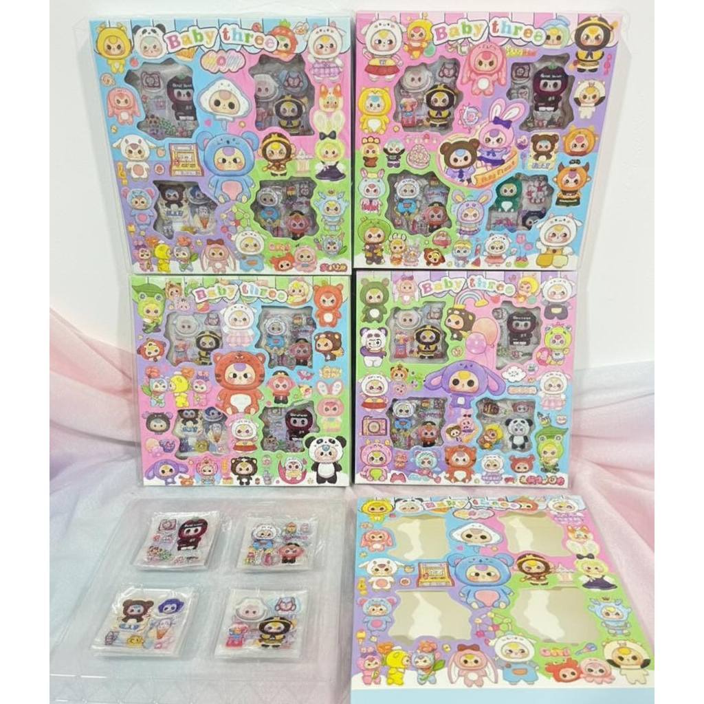 Jual (DF) Sticker Stiker Anak Anak Babythree Isi 100 Pcs Viral 1 Box ...