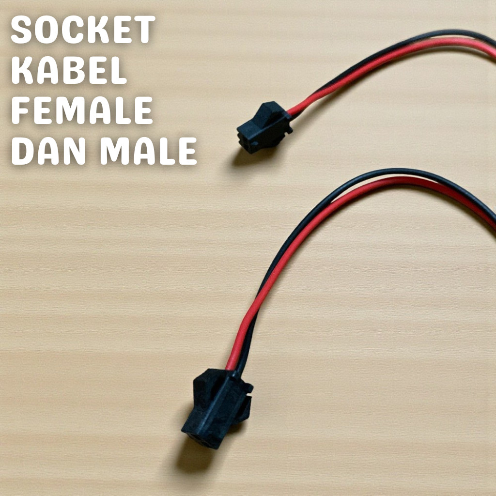 Jual Kabel DC Soket SM 2 Pin Konektor Female 10cm Male 10cm Socket ...
