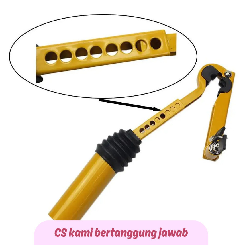 Jual SS Car Antitheft Lock Hand Brake Shift Lever Stick Lock Steering ...