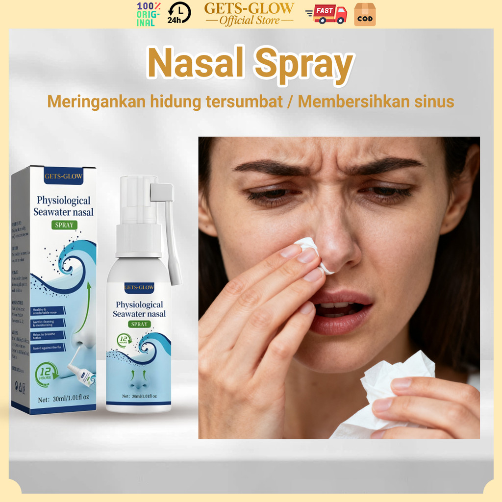 Jual GETS-GLOW Nasal Spray 30ml Semprotan Hidung Alami untuk Dewasa ...