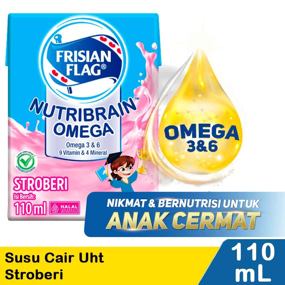Jual FRISIAN FLAG SUSU CAIR UHT MILKY/NUTRIBRAIN STRAWBERRY 6x110mL ...