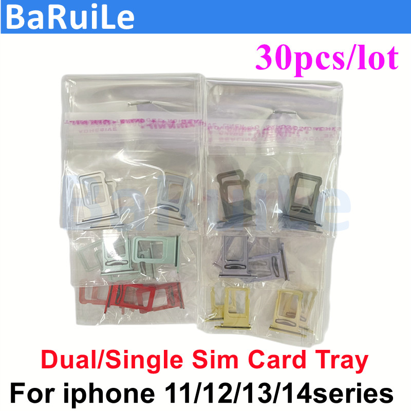 Jual BaRuiLe 30pcs Dual Sim Card Tray for iphone 14 13 12 11 Pro Max ...