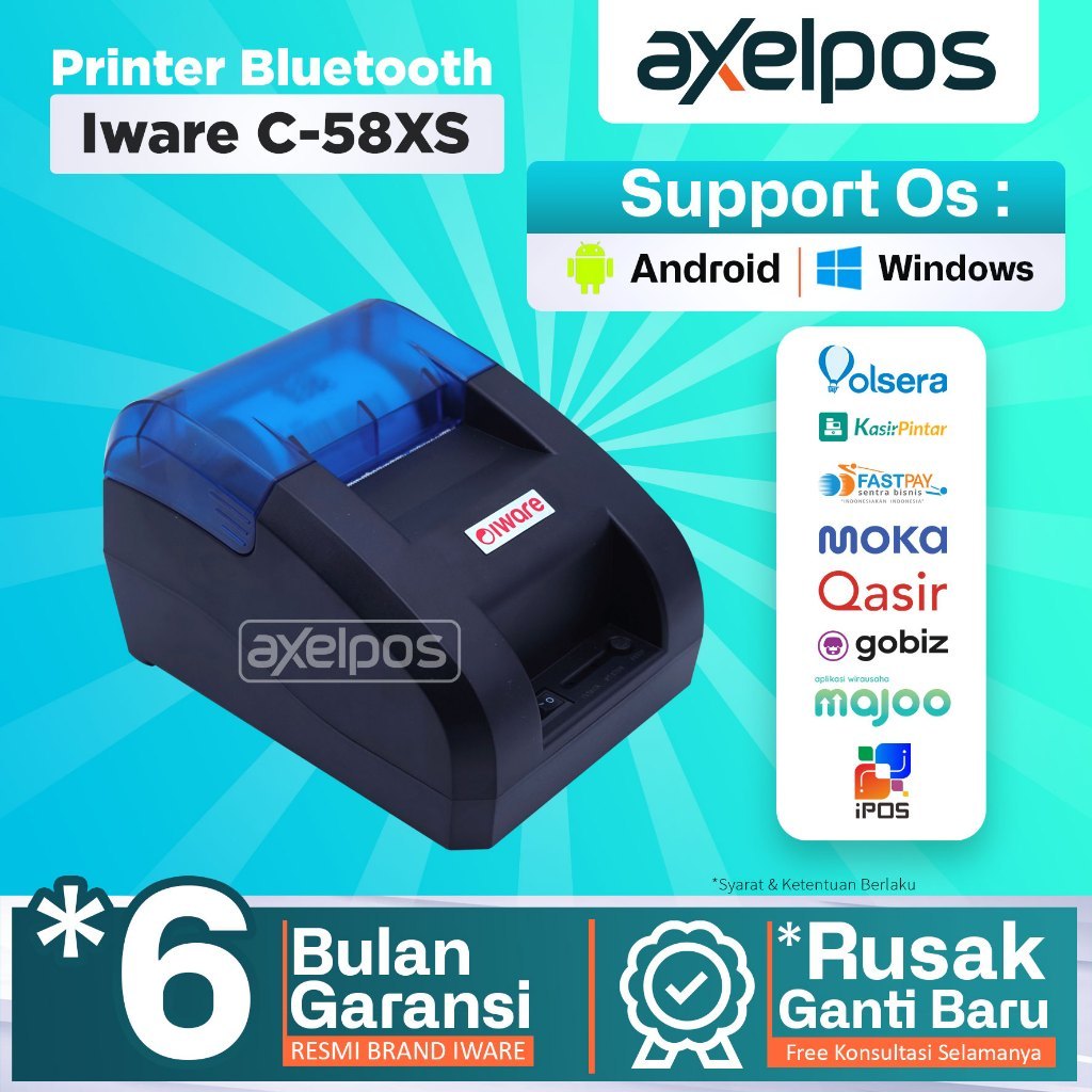Jual [KOROBI JAYA] Axelpos Printer Bluetooth Thermal Kasir 58mm Iware ...