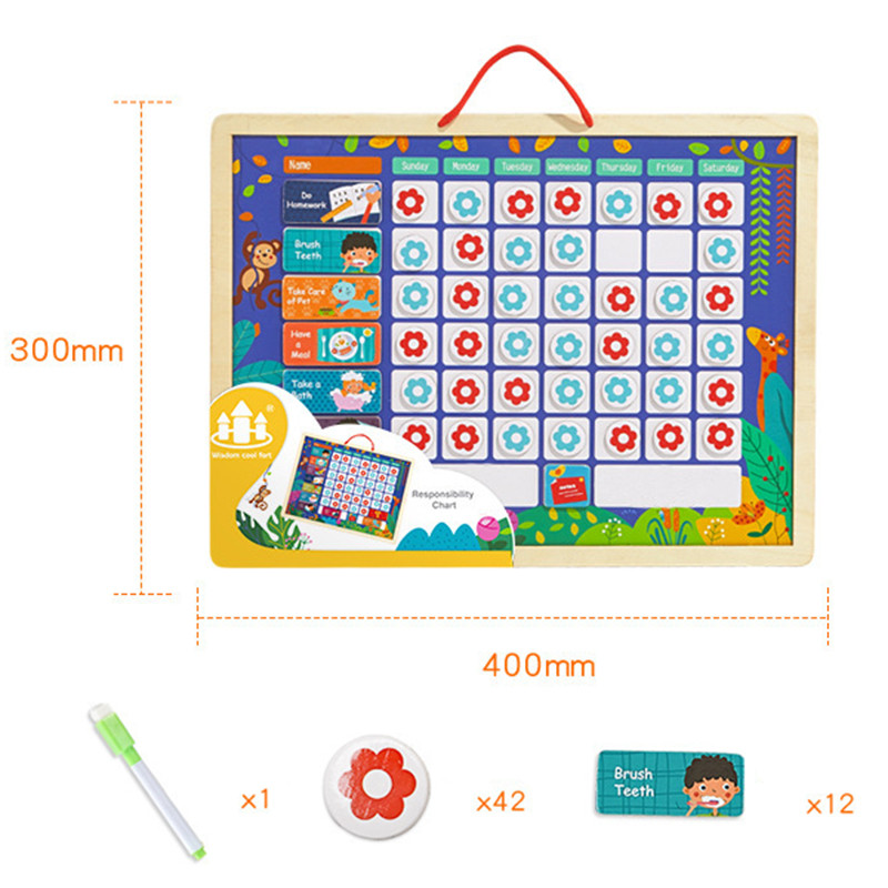 Jual ildren Habit Growth Educational Toys Magnetic Habit Tracking ...