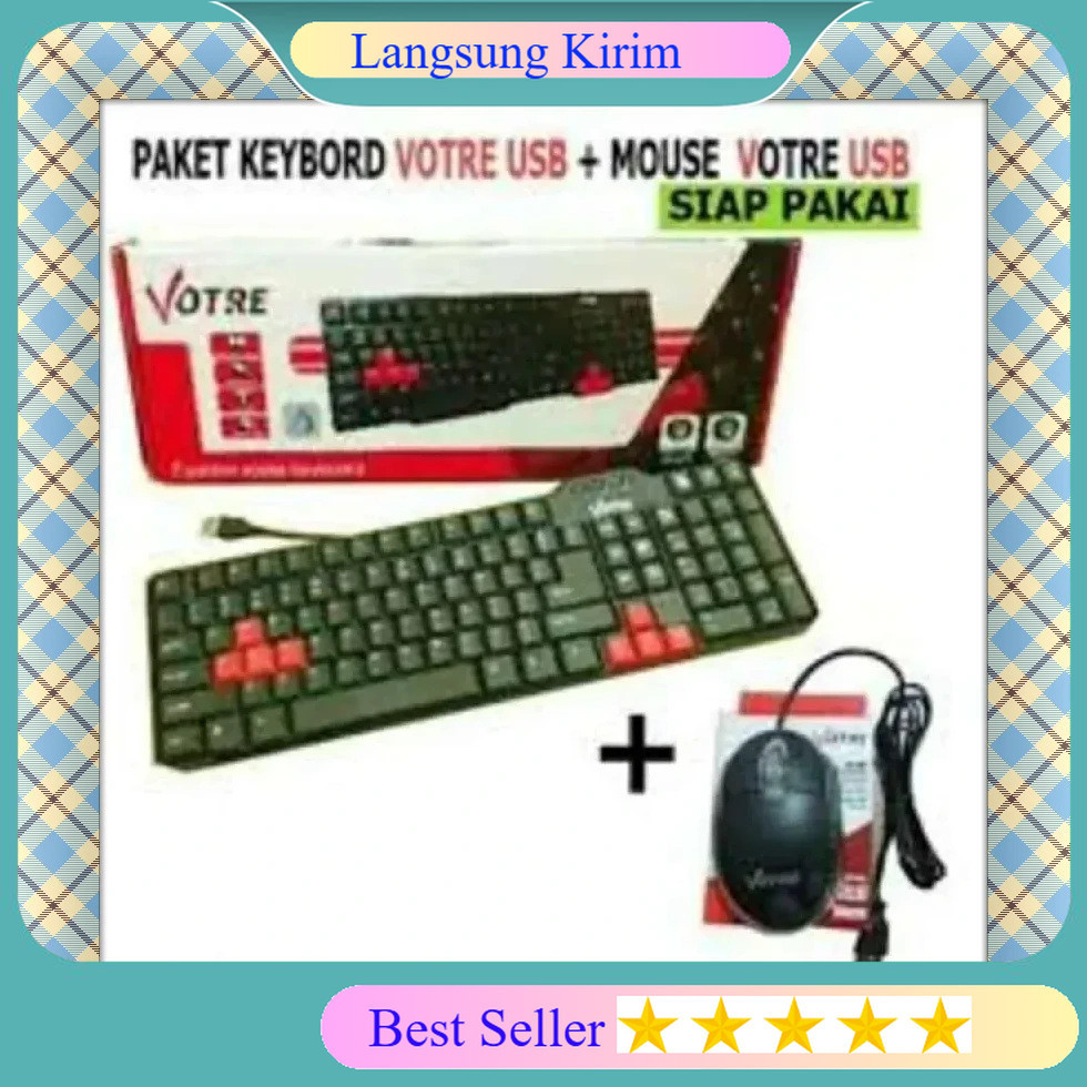 Jual Paket Keyboard & Mouse Usb , Mouse Votre Komputer PC Laptop ...
