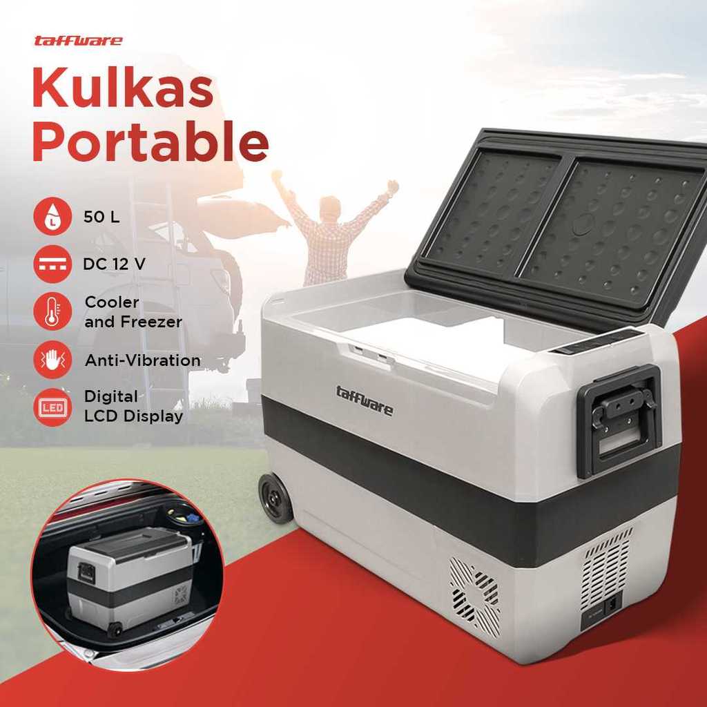 Jual Taffware Kulkas Mobil Portable Car Mini Fridge Freezer 50L - T50 ...