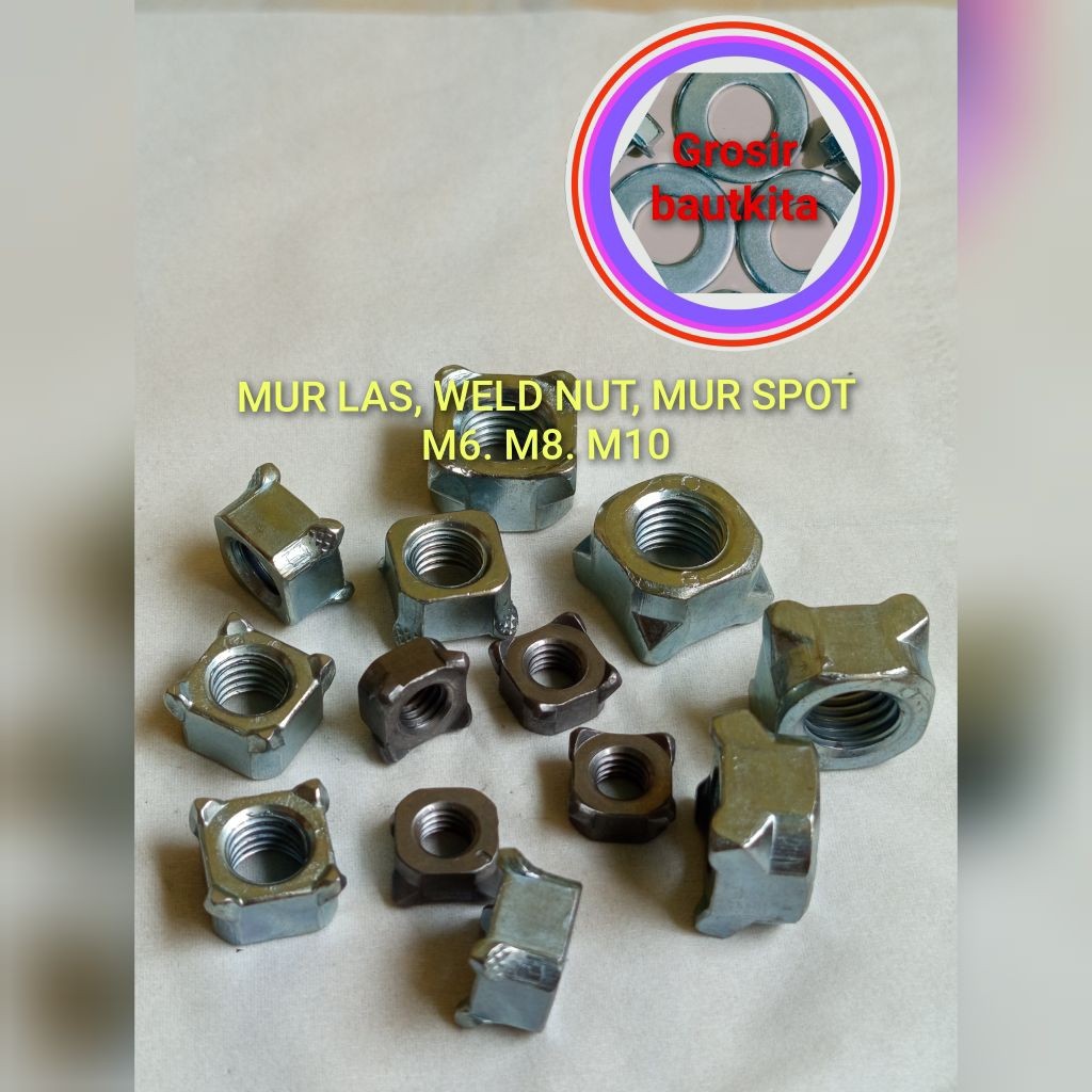 Jual COD MUR KOTAK, M6. M8. M10. MUR LAS, MUR, WELD NUT, MUR SPOT, MUR ...