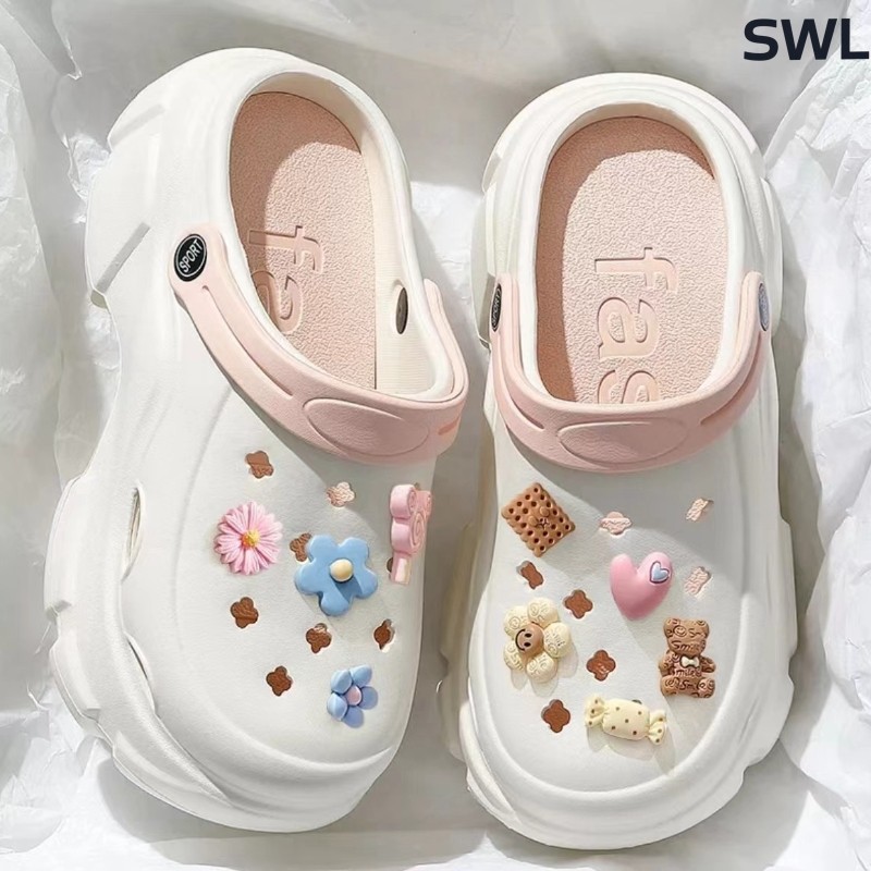 Jual Sandal Baim Wanita Korea style Kekinian karet Tebal 5.5CM EVA ...
